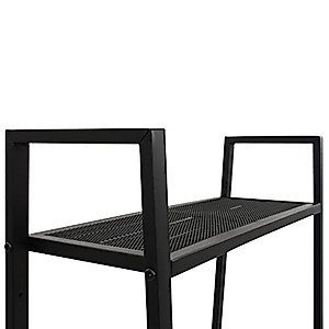 DYRJDJWIDHW Ladder Bookcase 4 Tiers Bookshelf for Bedroom,Shelves,Wood Bookcase,Suitable for Bedroom, Office, Living Room, Study,Metal Black