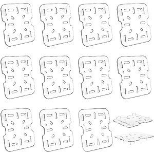 12 PCS Plastic Drain Shelf for 1/6 Size Food Pan Clear Plastic Grate Acrylic Food Drain Trays Plastic Drain Pan Clear Drain Trays for Food Fruit Vegetables Sink Teapot Dish Kitchen Restaurant Hotel