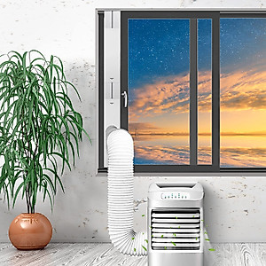 FFXWTSF Portable Air Conditioner Window Kit with 5.9” Exhaust Hose, Adjustable Universal Window Seal for AC Unit…