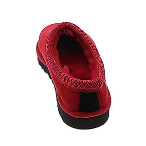 UGG Men's Tasman Graphic Outline Slipper, Black/Samba RED, 12