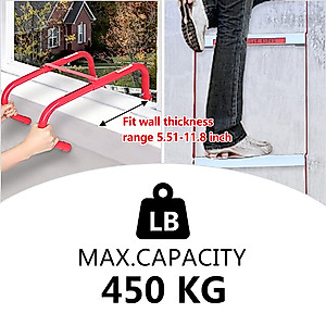 LUISLADDERS Fire Escape Ladder 3 Story with Anti-Skid Rungs Portable Emergency Escape Ladder, Easy to Deploy Store 25- Feet