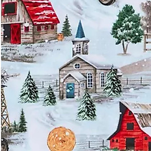 Christmas Tree Farm Cotton Fabric - Precut Fabric by The Yard - One Yard