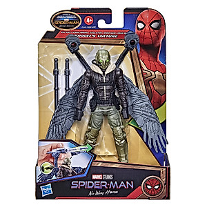 Spider-Man Marvel 6-Inch Deluxe Wing Blast Marvel's Vulture, Movie-Inspired Action Figure Toy, Blasts Included Projectiles, Ages 4 and Up