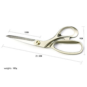Professional Tailor Scissors 8.5 in for Cutting Fabric Multi-Purpose Heavy Duty Scissors Sewing Scissors for Leather Cutting Industrial Sharp Sewing Shears for Home Office Artists Dressmakers,silver
