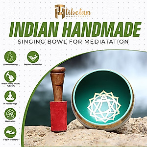 Tibetan Singing Bowl Set - Easy To Play Authentic Handmade For Meditation Sound 7 Chakra Healing by Tibetan Handicrafts
