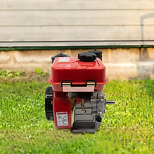 4-Stroke Diesel Engine 196CC Single Cylinder Forced Air Cooling Multi-Purpose Engine, Manual Recoil Start Horizontal Shaft Engine for Pasture Management Machines Small Agricultural Machinery Fields