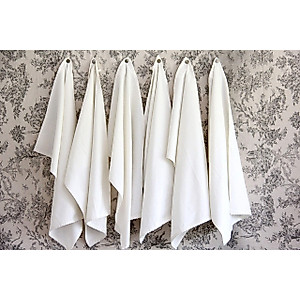 TARAN LIVING Kitchen Towels Pack in red Blue White for Embroidery, Paint, Craft, Party. Bar Cloth, Dish Towels/Tea Towels, Each Color has 6 Fabric Cloth with Trim ant Bottom and Loop Hanging.