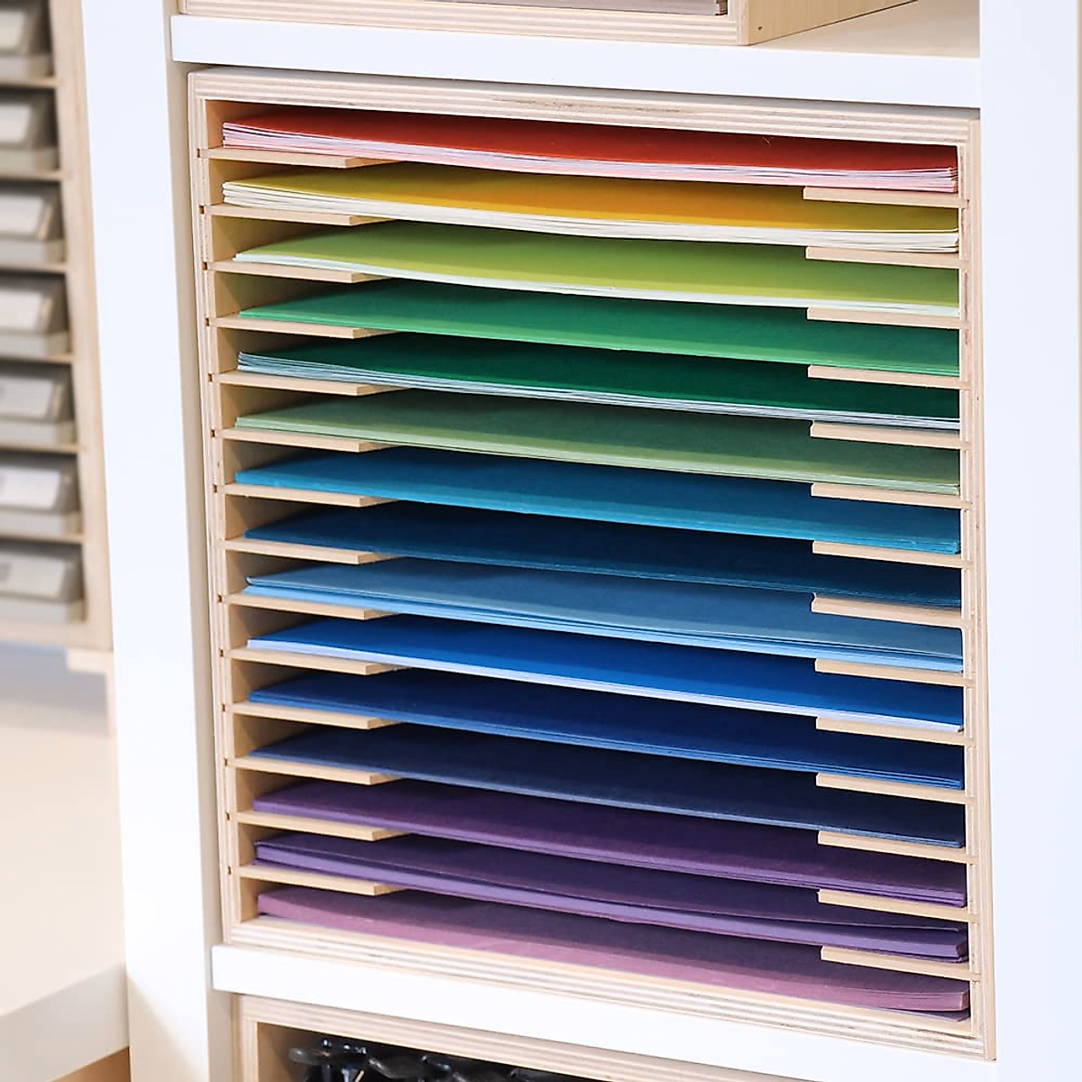 Stamp-n-Storage Paper Holder for 12x12 - 15 Slot (fits IKEA Kallax Shelf), 12x12 for IKEA - 15 Slot