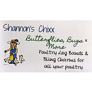 Shannon's Chixx Colorful Poultry Leg Bands for Home Chicken Coops, Identification Bands for Chickens, Ducks, Geese, and Turkeys, Butterfly, Bugs, and More Charms (Set of 10)