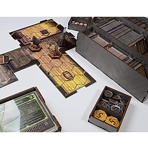 SMONEX Wooden Organizer Compatible with Gloomhaven Board Game - Box Suitable for Storage All Gloomhaven Expansions - Insert and Storage Suitable for Gloomhaven (Gray)