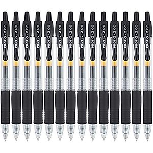 PILOT Pen 15367 G2 Premium Refillable and Retractable Rolling Ball Gel Pens, Extra Fine Point, Black Ink, 14-Pack