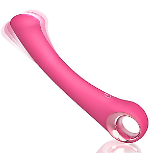 Clitoral G Spot Vibrator Sex Toy for Women,Personal Wand Massager with 9 Vibrating Modes,Waterproof Bullet Finger Anal Training Vibrators for Couple,Soft Silicone Dildo Adult Sex Toys&Game (Pink)