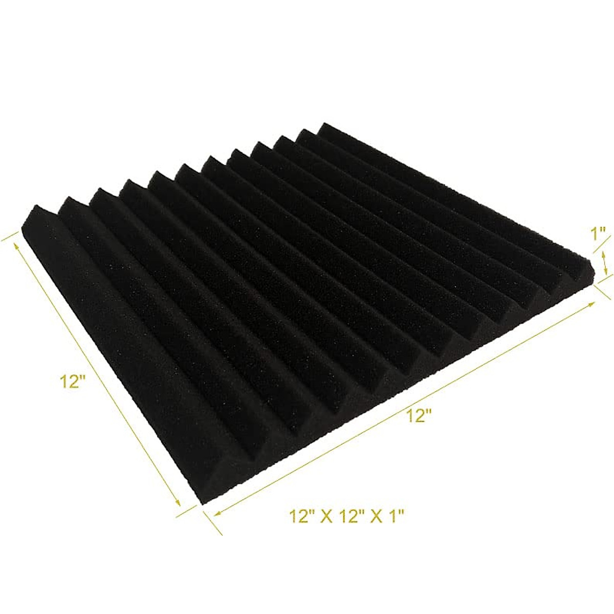 96 Pack Black/RED 12 "X 12 "X1" Acoustic Panels Studio Soundproofing Foam Wedge Tiles,