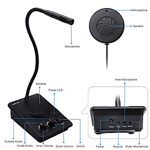 CallToU Window Speaker Intercom System and Counter Intercom for Bank Hospital Office Store Bus Station Ticket Booth Window