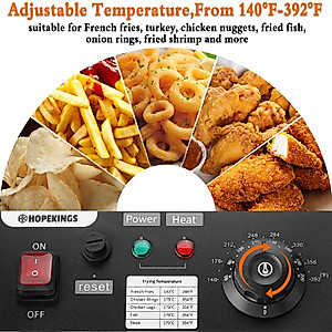 20.7 Qt Professional Deep Fryer with 2 x 6L Baskets, Large Electric Commercial Deep Fryer for Kitchen Restaurant Home Use, Countertop Dual Tank Deep Fryer for Turkey Chicken Fish Oil Less Deep Fryers