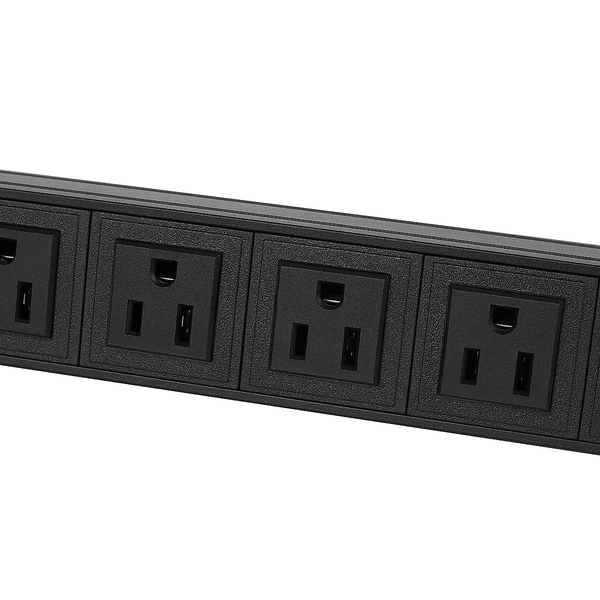 19" 1U Rack Mount PDU Power Strips 6 or 8 Outlet Mountable Power Strip, Wall Mount Outlet Power Strip Heavy Duty, Wide Spaced 15A 125V 1875W, 6 FT SJT 14AWG Power Cord (6FT) (8 Outlet)