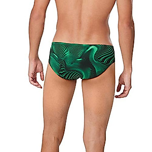 Speedo Men's Standard Swimsuit Brief Endurance+ Printed Team Colors, Fusion Green, 30