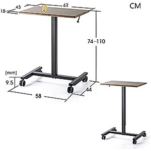 MObyat Lectern Podium Stand,Podium Laptop Computer Mobile Desk Cart Height-Adjustable Portable Presentation Podium Church Lecture Stand Brown Presentation Lectern