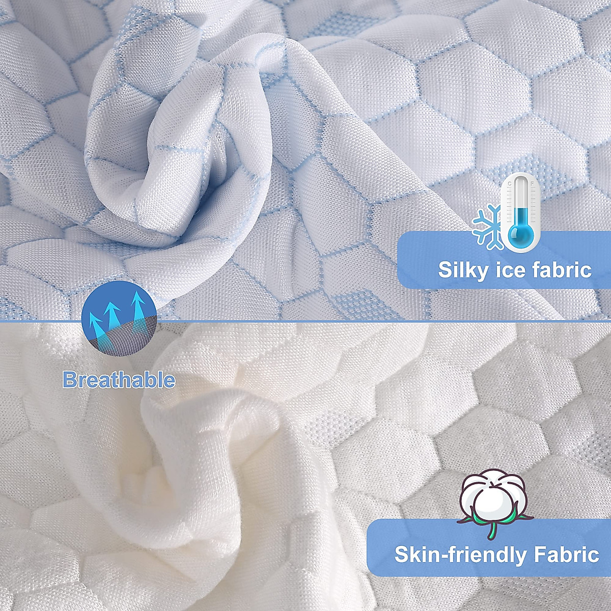 ESHINE Full Body Pillows for Adults - Full Body Pillow for Sleeping/Gel Infused Cooling Pillows/Shredded Memory Foam Pillows, Oeko-TEX/CertiPUR-US Certified, 20x54 Long Pillows…