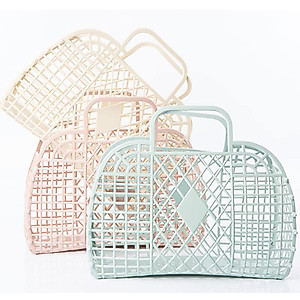 Piliwl Portable Shower Caddy Baskets with Handles,Portable shower caddy Tote,For Bathroom,Pantry,Kitchen,Dorm Room,Garage,Camp (Red)