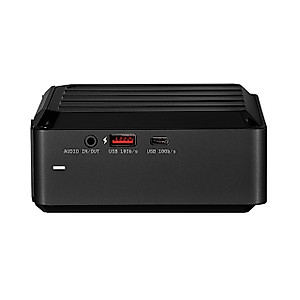 WD_Black D50 Game Dock. 2X Thunderbolt 3 Ports, DisplayPort 1.4, 2X USB-C & 3X USB-A, Audio in/Out, Gigabit Ethernet; Customizable RGB Lighting