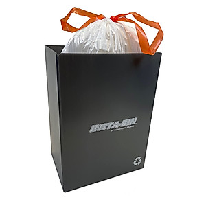 Hospitality Source Insta-bin Dispoable & Reusable Pop-Up Foldable Grey Cardboard Trash Can (Bundle of 25)