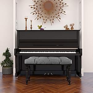 ROFIELTY Bench Cushion 36 inch, Non Slip Thickened Piano Bench Cushion, Durable Outdoor/Indoor Bench Seat Pads (36x14x4 inch, [ Outdoor ] Star Sea Gray)