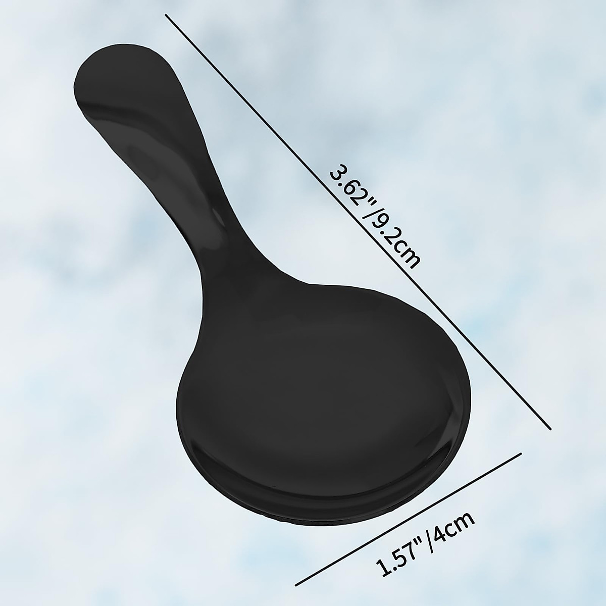 Cionyce 5 Pack of Stainless Steel Mini Spoons - Ice Cream Spoon Short Handle, Perfect for Condiments, Desserts, Tea, Coffee - Black Spoons