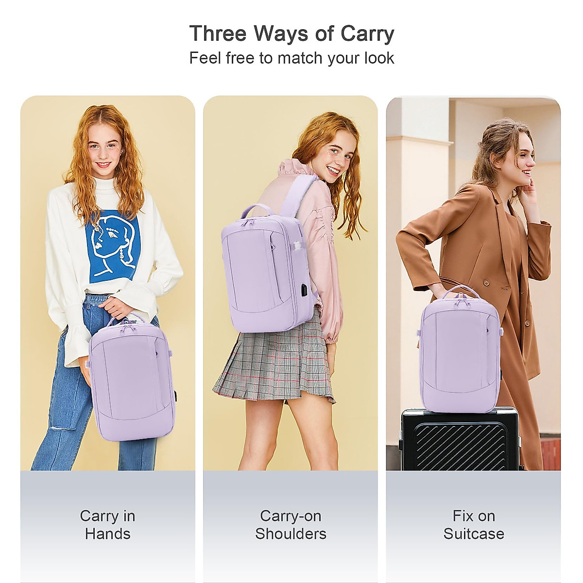 COSCOOA Expandable Travel Backpack for Men Women 15.7x7.8x9.8 Inch 20L Flight Approved Carry On Backpack Small Luggage Backpack, 15.6 Inch Laptop Business Daypack Weekender Bag