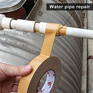 BOMEI PACK Colored Duct Tape,Small Roll,1 inch x 60 Yards,Heavy Duty Waterproof Duct Tape,No Residue,Tear by Hand,9 Mil Industrial Grade StrongTape for Repair,Crafts & Home Improvement (Tan)