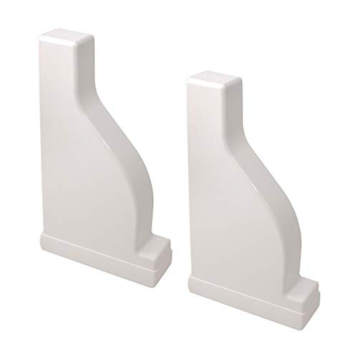 Plum Fittings Decorative White Vinyl Pergola End Cap 1.5"x 5.5" Rail, (Pack of 4)