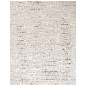 SAFAVIEH Natural Fiber Collection Area Rug - 8' x 10', Bleach, Handmade Braided Woven Jute, Ideal for High Traffic Areas in Living Room, Bedroom (NF212D)