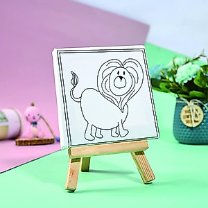 Mini Canvas Picture Frames 4x4 Inch 12 Pack, Stretched Small Canvas for Painting, Painting Canvas Square Canvas, Crafts for Kids