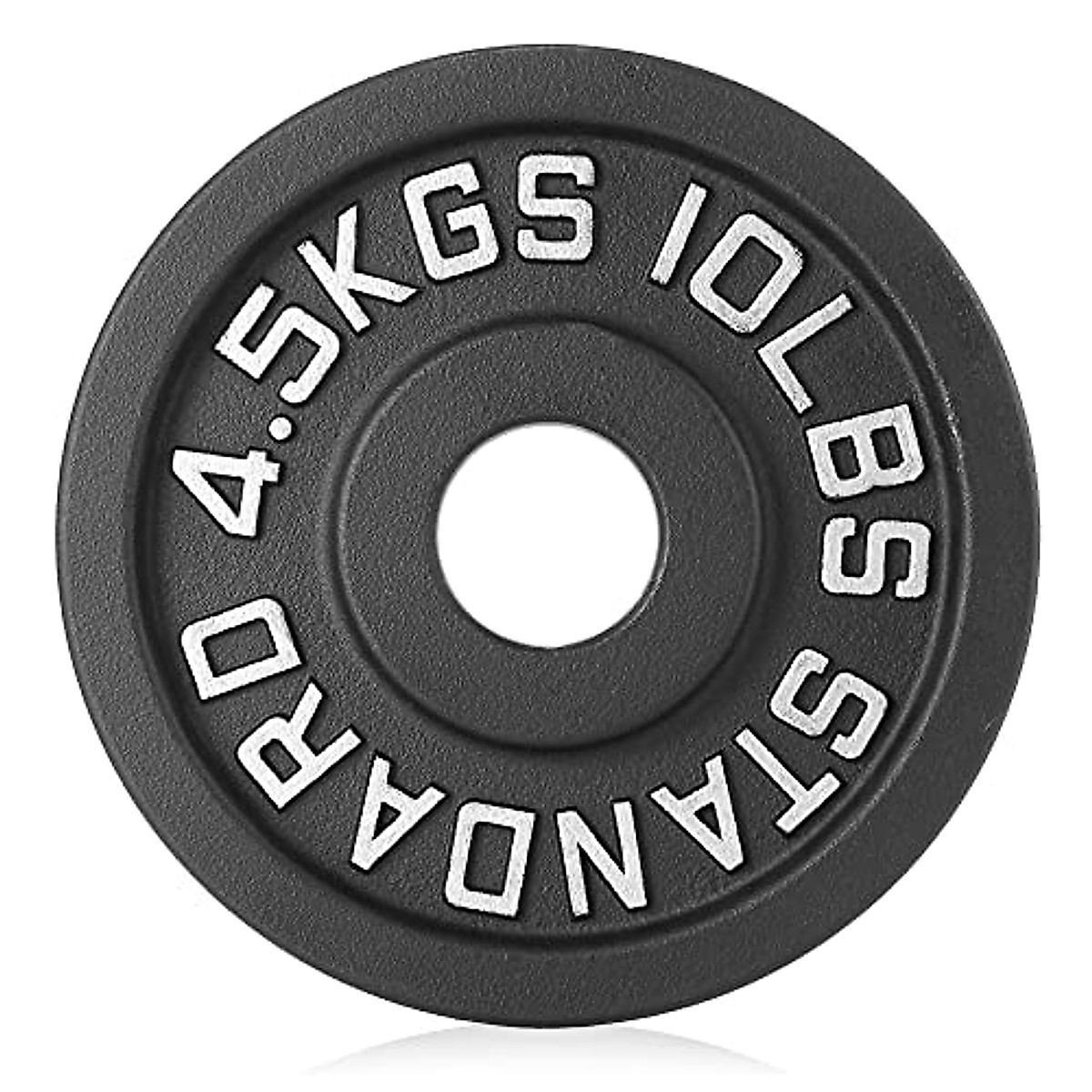 Philosophy Gym Standard Cast Iron Olympic 2-inch Weight Plate, 10 LB, Single Weight Plate