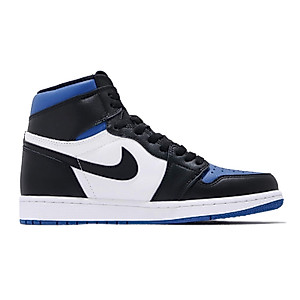 AIR JORDAN Nike Mens 1 Retro Royal Toe Black/White/Game Royal Leather Size 11