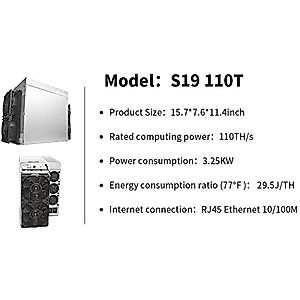 Professional Bitcoin Miner Supplier, New Asic Bitcoin Antminer S19 pro 110TH/S 3200W with PSU