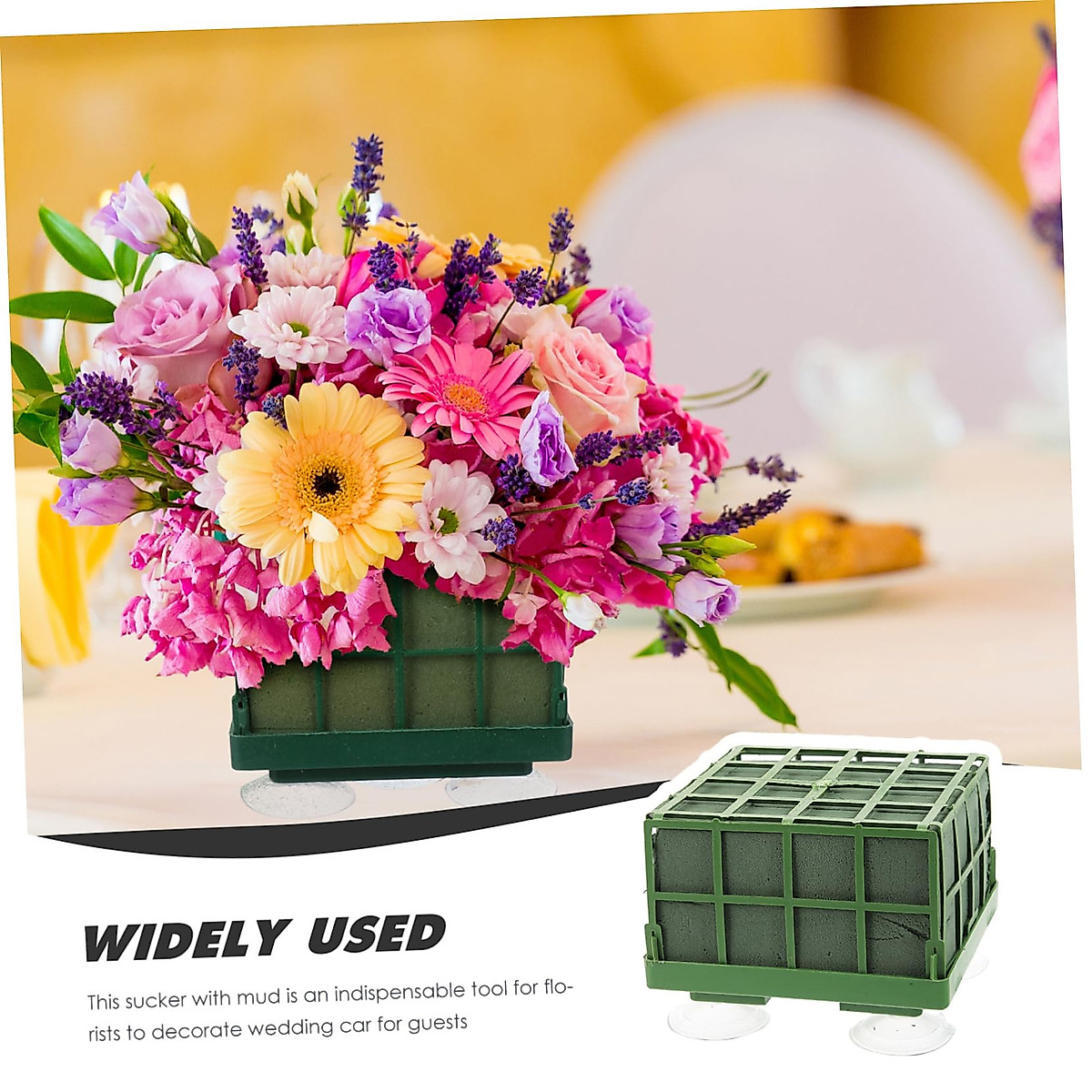 DECHOUS 10 Pcs Flower Sucker Wedding Aisle Flowers Flower Arranging Foam Blocks Flower Cage Holders DIY Flower Arrangement Kit Floral Cage for Artificial Flower Large Wreath Plastic