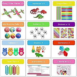 Max Fun 218pcs Party Toys for Kids Classroom Treasure Box Prizes Bulk Party Toys Assortments Goodie Bag Stuffers Birthday Party Carnival Prizes Goodie Bag Fillers Classroom Rewards Pinata Filler Stuffers Toys