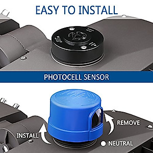 LEDMO Photocell Sensor, Auto On Off Photocell Switch, Twist Lock Photocell for LED Barn Light, Area Light, Street Light, Parking Lot Lights and Dusk to Dawn Light