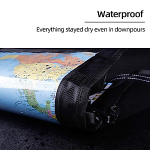 KOSIBATE Map Case, Waterproof Military Hiking Map Pouch Holder with Clear Window & Lanyard