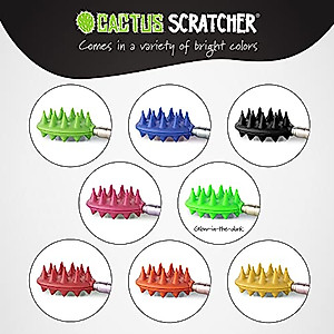 Extendable Cactus Back Scratcher, ABS Plastic, Relieves Itching on Back, Neck, Head, Beard, and Body, 16 Spikes per Side, 8.5 Inches Compact Back Scratcher Extendable to 24.5 Inches (Blue)