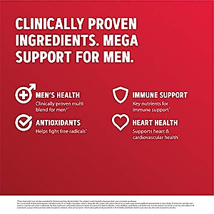 GNC Mega Men Multivitamin for Men, 180 Count, Antioxidants, Heart Health, and Immune Support (Packaging May Vary)