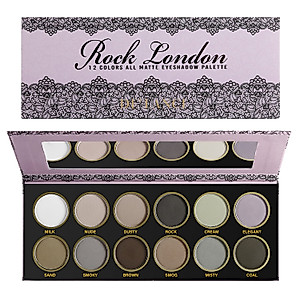 La Catrina 12 Color All Matte Eyeshadow Palette,DE'LANCI Gray Brown Eye Makeup,Nude Smoky Neutral Eyeshadow Palette,Natural Ultra-Blendable Powder for Mature Skin,Talc Free,Hypoallergenic,Vegan