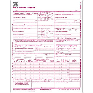 CMS 1500 Claim Forms - HCFA (Version 02/12) 2,500 Sheets, Approved OMB-0938-1197