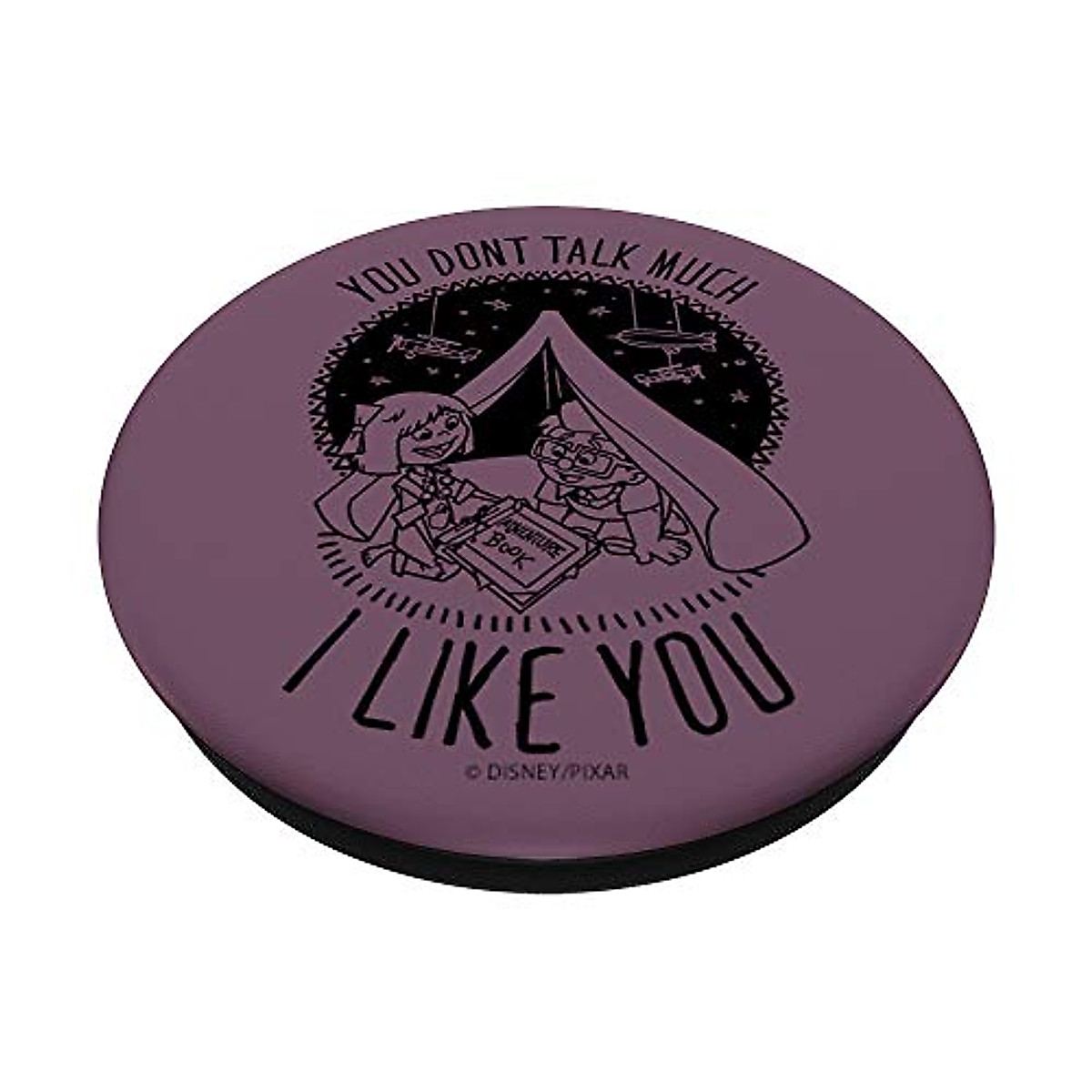 Disney Pixar Up Carl Ellie You Don't Talk Much I Like You PopSockets PopGrip: Swappable Grip for Phones & Tablets