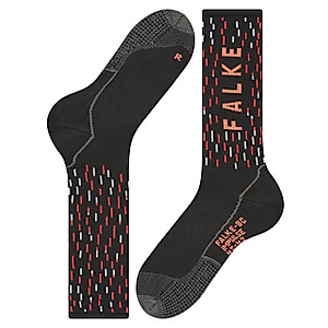 FALKE Unisex BC Impulse Peloton Cycling Socks, Breathable Quick Dry, Mid Calf, Ultra Thin Cushion, Lightweight, Black (Black 3008), 10.5-11.5, 1 Pair