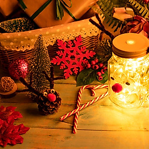 Whaline 350 Pcs Christmas Pipe Cleaners Set Including 100 Pcs Brown Craft Chenille Stems, 100 Pcs Multi Sized Wiggle Googly Eyes and 150 Pcs Pompoms for Christmas Craft Party DIY Art Supplies