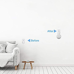 Caremoo Google Nest Mini Wall Mount Holder, Space-Saving Design Outlet Mount, Perfect Cord Management for Google Nest Mini 2nd Generation (White)