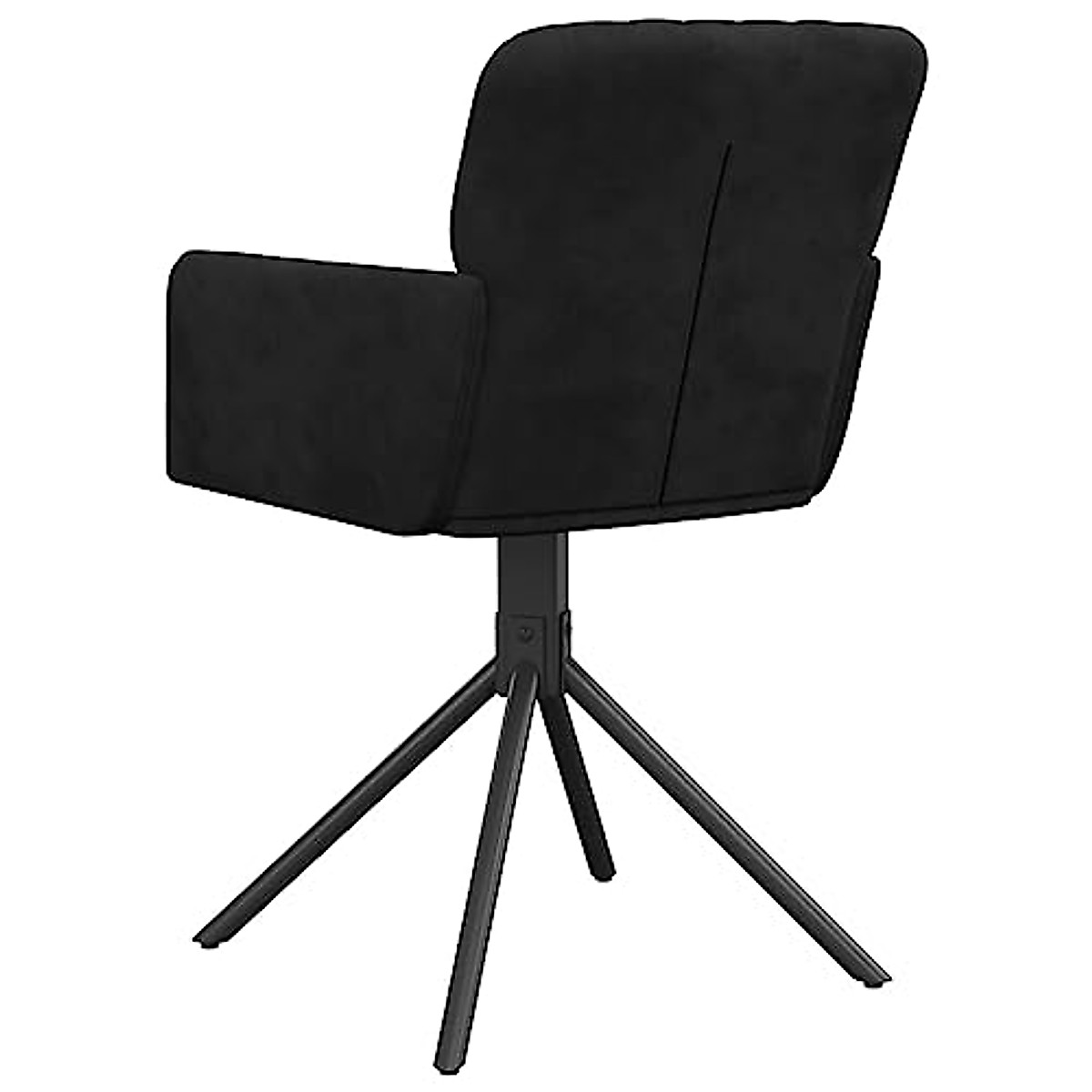 vidaXL Set of 2 Swivel Dining Chairs Black Velvet - Luxurious Material - Modern Design - Comfortable Foam Filling - Velvet Upholstered Seats with Armrests