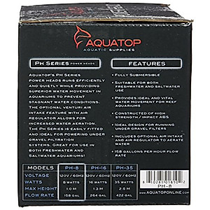 Aquatop 39001810: Pump MaxFlow Power Head 211Gph
